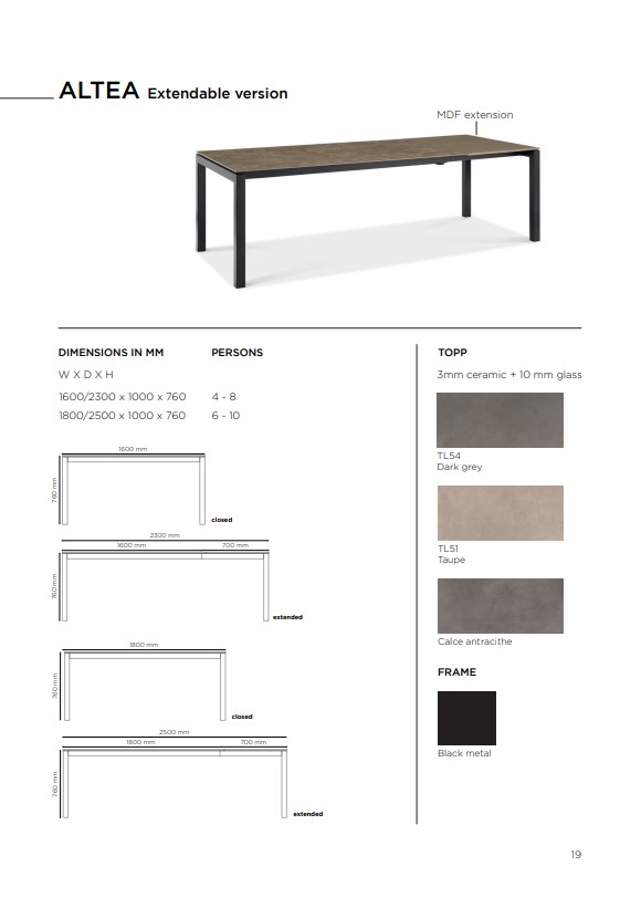 Table extensible Altea - Meubles Crack